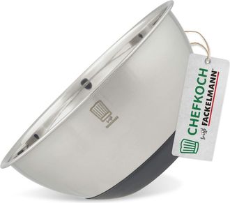 Fackelmann Chefkoch Sch&uuml;ssel aus Edelstahl Bonn - Edelstahlsch&uuml;ssel mit Antirutschboden aus Silikon - Perfekt f&uuml;r Salate, Teige und mehr - Hochwertig & sp&uuml;lmasch