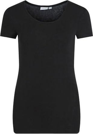 Vila Vila Vidaisy O-Neck S/S Top-Noos T-Shirt, Noir, S Femme