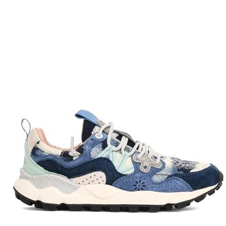Flower Mountain Low-Top Sneaker - Multi-Textured Sneakers With Suede Overlays And Br - Gr. 37 (EU) - in Blau - f&uuml;r Damen