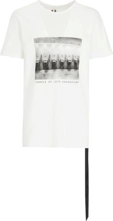 Rick Owens Homme, Tops, Blanc, Taille: S Level T T-shirt