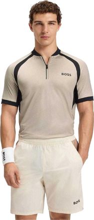 HUGO BOSS PL_TOC Matchball Poloshirt f&uuml;r Herren, Schmal, kurz&auml;rmlig (Wei&szlig;)