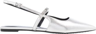 Michael Kors Dina Flex Sling Flat - Gr. 36 (EU) - in Silber
