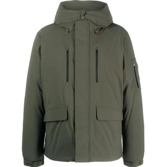 Save The Duck Gr&uuml;ne wattierte Jacke mit Kapuze - - Jackets - Herren - Gr&uuml;n - 3XL