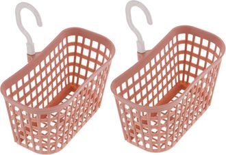 SOLUSTRE 2stücke Hängender Duschkorb Badezimmer-aufbewahrungsbox Mit Griff Für Bad Spielzeug Toiletten-aufbewahrungskorb Hängedesign Multifunktionskorb Für Kle