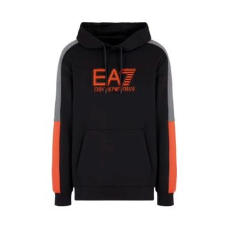 Emporio Armani Schwarzer Pullover mit Kapuze und Logo - - Sweatshirts & Hoodies - Herren - Schwarzk - 2XL
