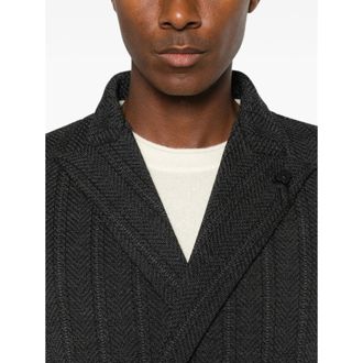 Lardini Virgin Wool Herringbone Blazer - Gray
