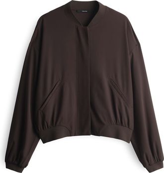 someday Damen Jacke | Blouson NARLIE Detail Regular aus softem Jersey Dark Espresso, 42