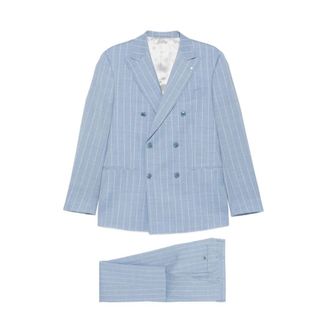Luigi Bianchi Mantova Anzug mit doppelreihigem Verschluss - - Suits - Herren - Blau - M