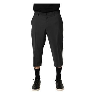 Dolce & Gabbana Woll Cropped Chino Hose - - Trousers - Herren - Grau - 2XL