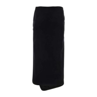 Ann Demeulemeester Femme, Jupes, Noir, Taille: 38 FR Asymmetrical Wrap Skirt