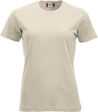 Clique T-shirt demi-manches New Classic-T Mesdames femmes en coton jersey printemps &eacute;t&eacute; disponible en diff&eacute;rentes couleurs et tailles, beige, Small