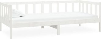 vidaXL Tagesbett Weiß Massivholz Kiefer 90x200 cm Vidaxl