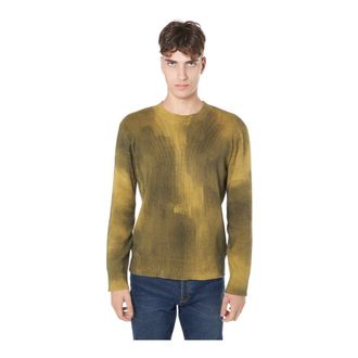 John Richmond Homme, Pulls, Vert, Taille: S Chemise avec lavage délavé