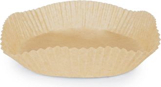 Gourmetmaxx rundes Backpapier f&uuml;r Hei&szlig;luftfritteuse 3 bis 4 Liter | Backpapierschalen antihaftbeschichtet & &ouml;lbest&auml;ndig | Airfryer Backpapier - flexible Form | 10