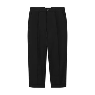 Ami Homme, Pantalons, Noir, Taille: XL Pantalon Carotte Oversize en Coton