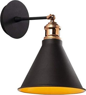 Homemania Wandleuchte, Metall, Schwarz, Kupfer, Gold