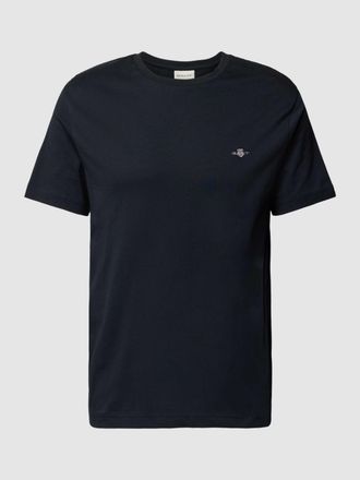 GANT Regular Fit T-Shirt mit Label-Stitching Modell SHIELD