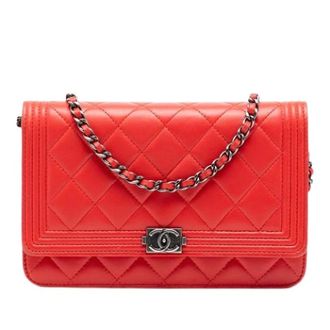 Chanel Pre-owned Sac Bandouli&egrave;re Boy - Femme - Pre-owned - Rouge - Taille: ONE Size