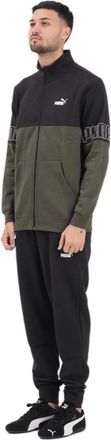 Puma Puma, Homme, Sport, Vert, Taille: 2XL Essentials Colorblock Tracksuit