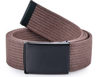 Ladeheid Gürtel Herren Verstellbarer Stoffgürtel aus Baumwolle Gürtel ohne Löcher für Männer Geeignet für Arbeit, Reisen oder Männergeschenke P10 (Braun-Schwar