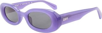 Off-white Off White - Logo-Sonnenbrille, Azetat (Dunkel-Lila)