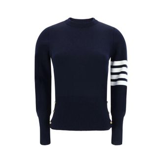 Thom Browne Ikoner Virgin Wool Sweater - - Knitwear - Damen - Blau - L