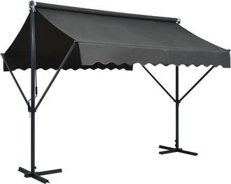 vidaXL Auvent sur pied 300 x 300 cm Anthracite vidaXL