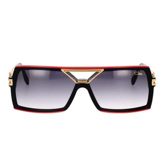 Cazal Cazal, unisex, Accessoires, Noir, Taille: 61 MM Lunettes de Soleil Vintage Rectangulaires avec Détails en Titane