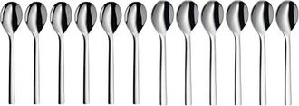 WMF Nuova Tee-/ Kaffeelöffel Set 6-teilig, 13,5 cm & Nuova Espressolöffel Set 6-teilig, 11 cm, Cromargan Edelstahl poliert, spülmaschinengeeignet