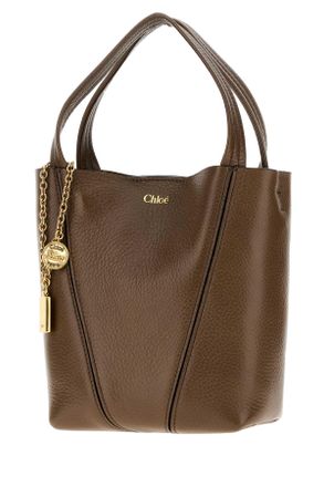 Chlo&eacute; Spin Shoulder Bag - Brown