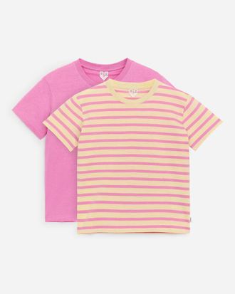 Arket T-Shirt Mit Rundhalsausschnitt 2er-Pack -Rosa