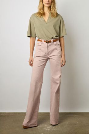 Gerard Darel T-shirt col V en coton - MAURINE - Vert Kaki