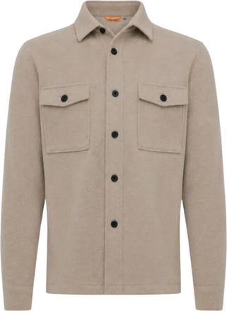 Genti Overshirt S5238-1608 - Homme - Vestes - Brun - Taille: L