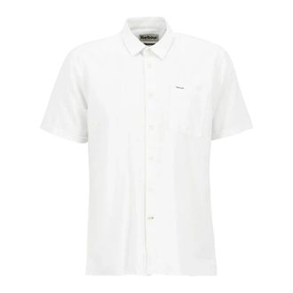 Barbour Homme, Chemises, Blanc, Taille: XL Nelson Short Sleeve Shirt