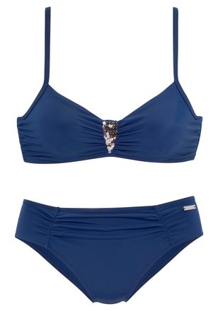 Lascana Damen Bügel-Bikini mit Pailletten
