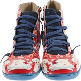 BESPORTBLE Bottes dAutomne pour Femmes Motif Noël Bottines Plates Antidérapantes en Tissu Élastique Bleu Taille 39 Chaussures Confortables et Polyvalentes pour S