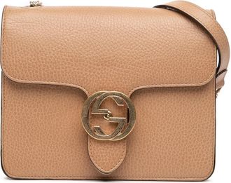 Gucci Hobo Bags - Small Dollar Calfskin Interlocking G Crossbody - Gr. unisize - in Braun - für Damen