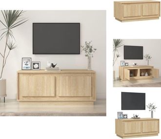 vidaXL Couchtisch Sonoma-Eiche 102x50x44 cm Holzwerkstoff - Couchtisch - Wohnzimmerstil - Holzwerkstoff Möbel - Sideboard - tv Stand
