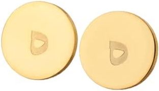 Generic Vintage en Acier Inoxydable Arabe Lettre Boucles doreilles pour Les Femmes Maman Amant Or Initiale Boucle doreille Couple Bijoux Saint Valentin cadeau