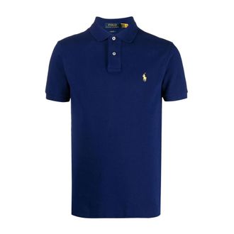 Polo Ralph Lauren Homme, Tops, Bleu, Taille: XL Polo mezza manica colletto e logo