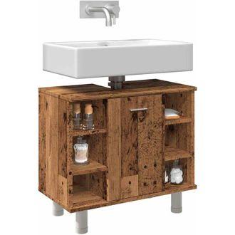 vidaXL Badschrank Altholz-Optik 60x32x53,5 cm Holzwerkstoff vidaXL