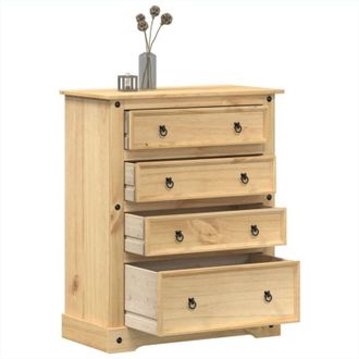 vidaXL Commode Corona 92x48x120 cm bois massif de pin vidaXL