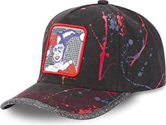 Capslab Casquette Homme & Femme Harley Queen, Casquette Baseball, Dc Comics, Athlétique et Sans Déformation, Noir, Taille TU