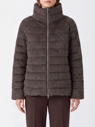 Herno Doudoune courte en microfibre matelass&eacute;e avec col montant et zip