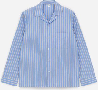 Arket Pyjama-Hemd Aus Popeline -Blau