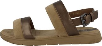 Geox D DANDRA Sandal, Bronze/Camel, 39 EU