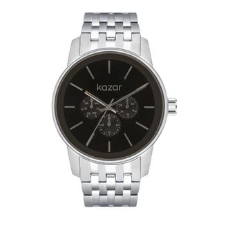 Kazar Klassische silberne und schwarze Armbanduhr - - Accessories - Herren - Schwarzk - ONE SIZE