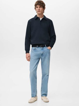 Mango Sweat-shirt polo regular-fit bleu marine - Homme - XXL - MANGO MAN
