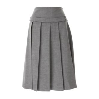Vivetta Rock aus leichtem Wollgemisch mit Falten - - Skirts - Damen - Grau - XS