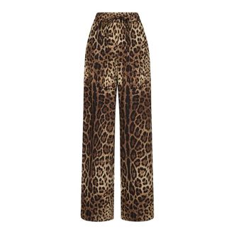 Dolce & Gabbana Femme, Pantalons, Brun, Taille: 42 FR Pantalon large